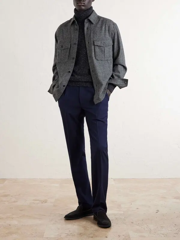 Dunhill Houndstooth Wool Overshirt