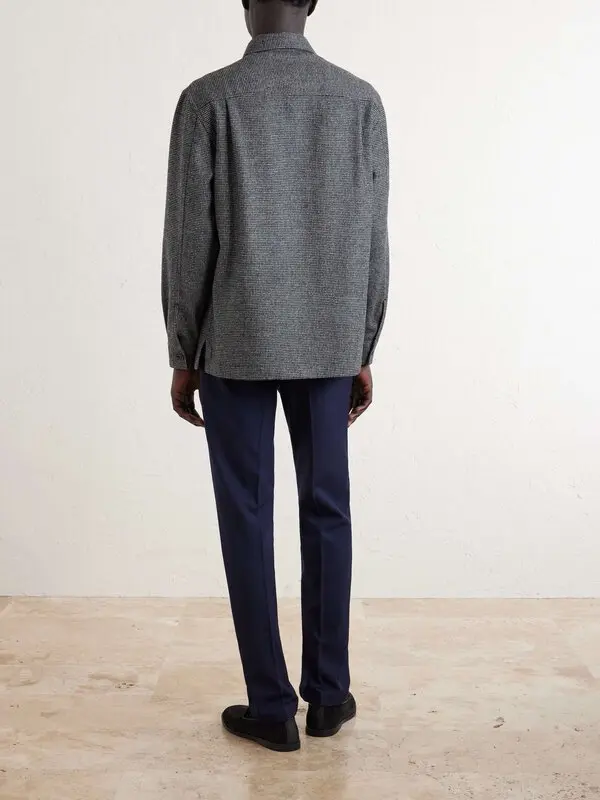 Dunhill Houndstooth Wool Overshirt