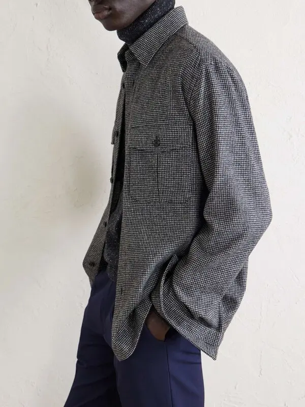 Dunhill Houndstooth Wool Overshirt