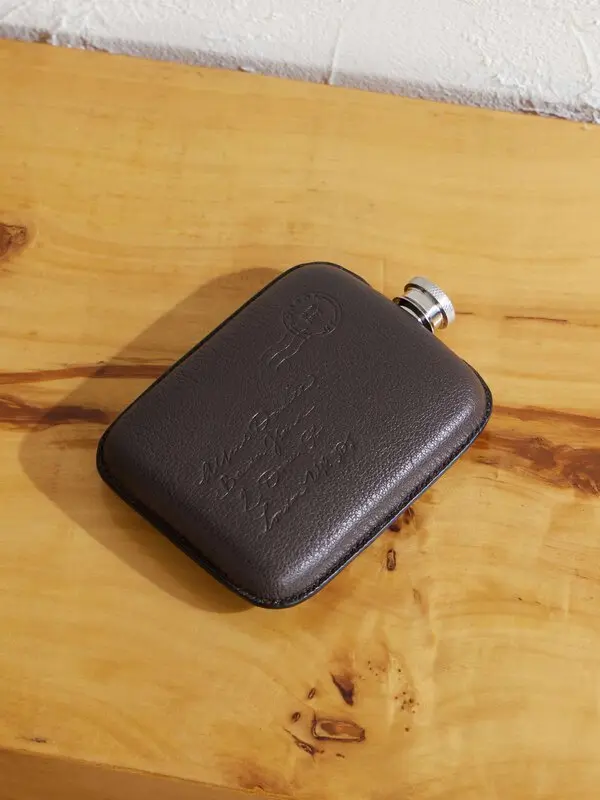 Dunhill Embossed Leather Envelope Flask