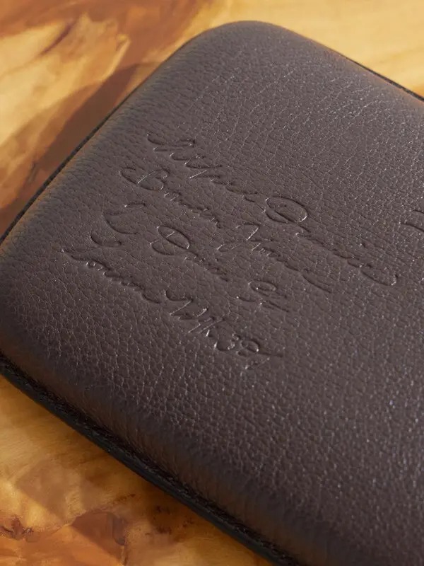 Dunhill Embossed Leather Envelope Flask