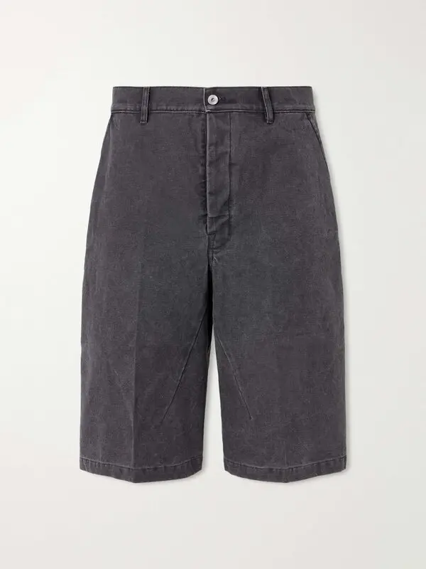 Rick Owens Work Straight-leg Cotton-canvas Shorts