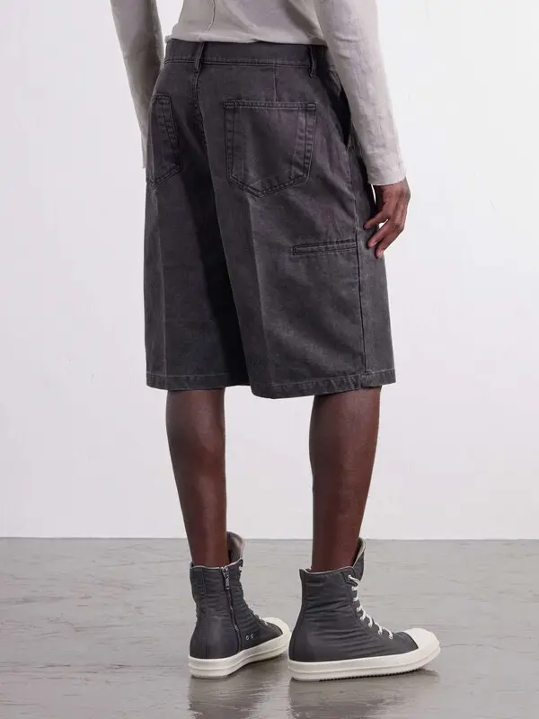 Rick Owens Work Straight-leg Cotton-canvas Shorts