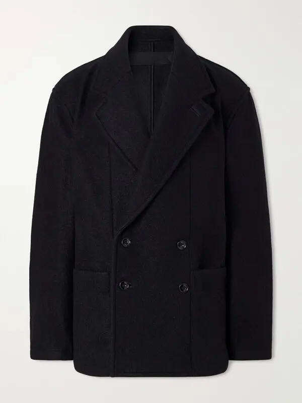 LEMAIRE Double-breasted Wool And Alpaca-blend Felt Coat