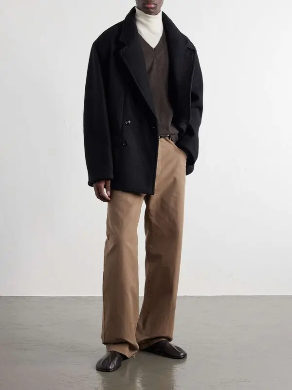 LEMAIRE Double-breasted Wool And Alpaca-blend Felt Coat