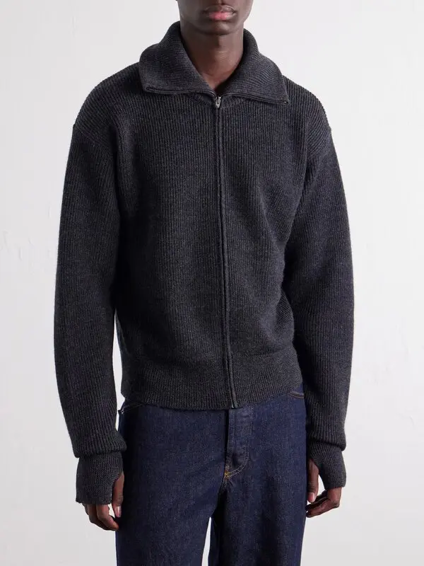 LEMAIRE Wool Zip-up Cardigan