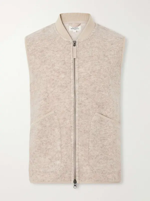 Hartford Wool-blend Felt Zip-up Gilet