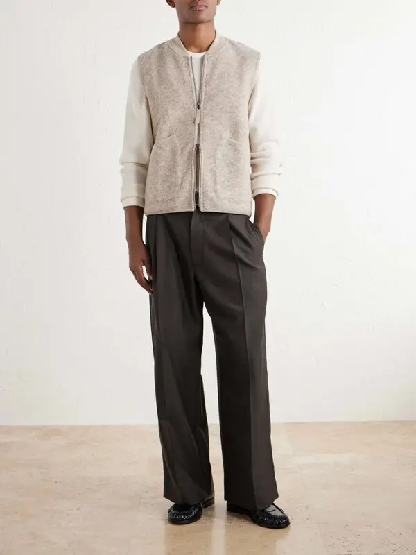 Hartford Wool-blend Felt Zip-up Gilet