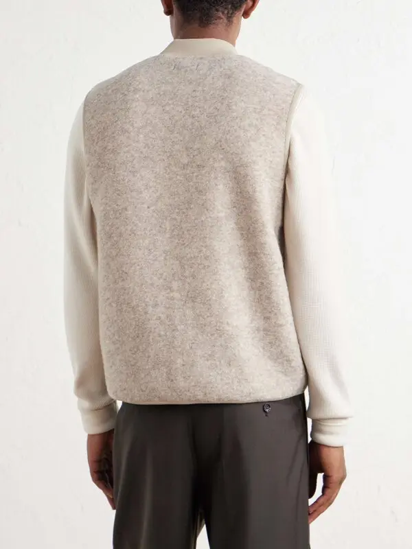 Hartford Wool-blend Felt Zip-up Gilet