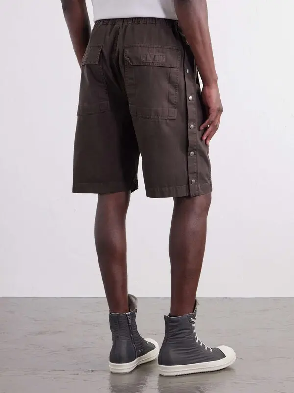 Rick Owens Pusher Straight-leg Cotton-twill Shorts