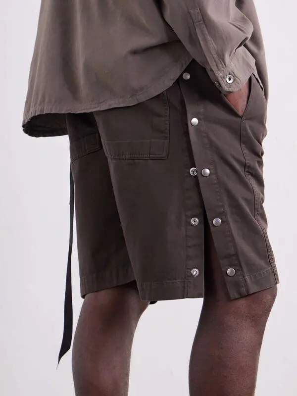 Rick Owens Pusher Straight-leg Cotton-twill Shorts