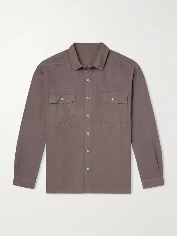 Rick Owens Jumbo Cotton-twill Shirt - Brown