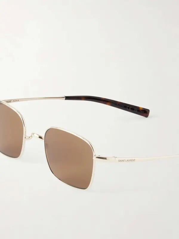 Saint Laurent Sl 949 Square-frame -tone Titanium And Acetate Sunglasses
