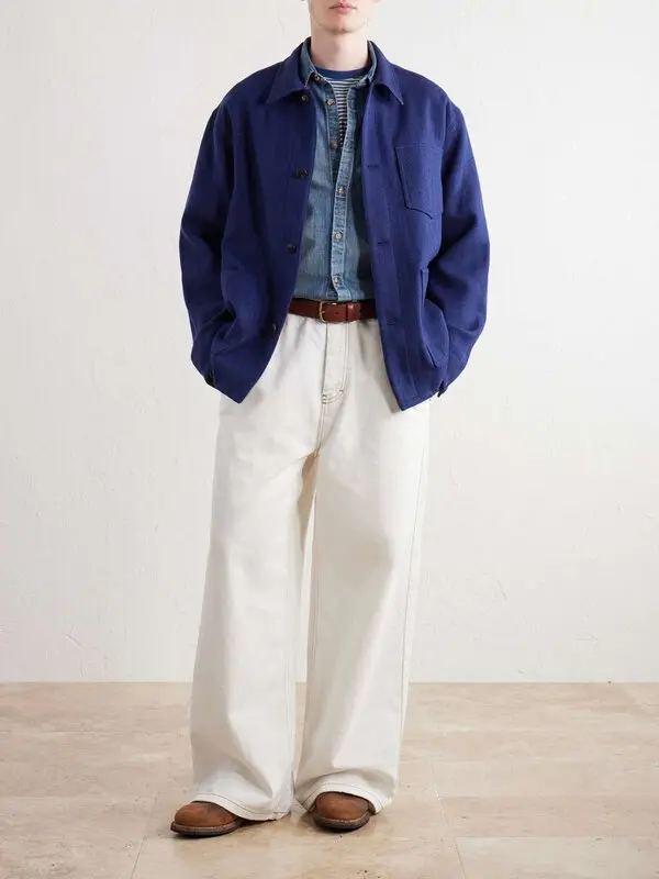 Visvim Baker Textured Wool And Linen-blend Jacket