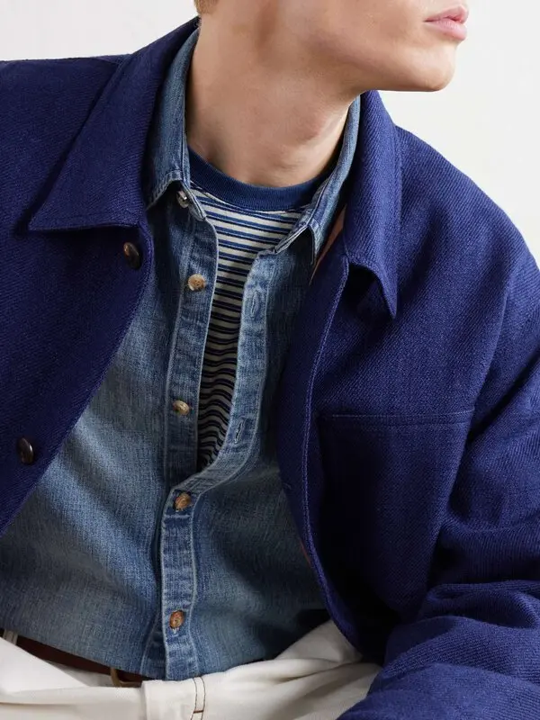 Visvim Baker Textured Wool And Linen-blend Jacket