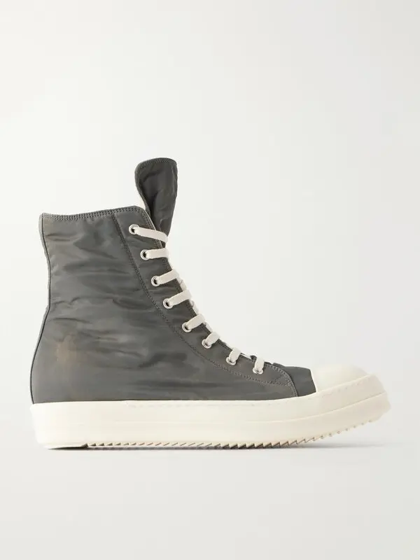 Rick Owens Ramones Denim Sneakers - Gray