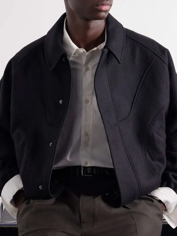 SAGE NATION Jiji Paneled Melton Wool Jacket
