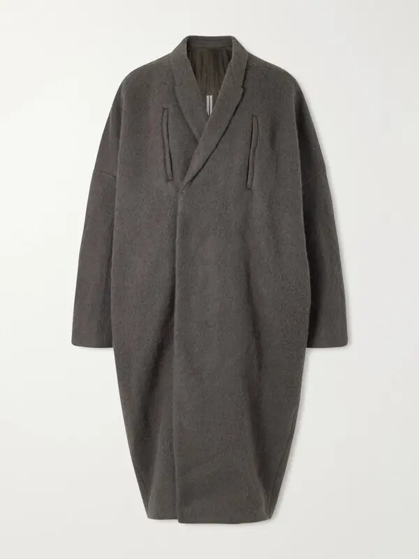 Rick Owens Poiret Alpaca And Wool-blend Coat - Gray