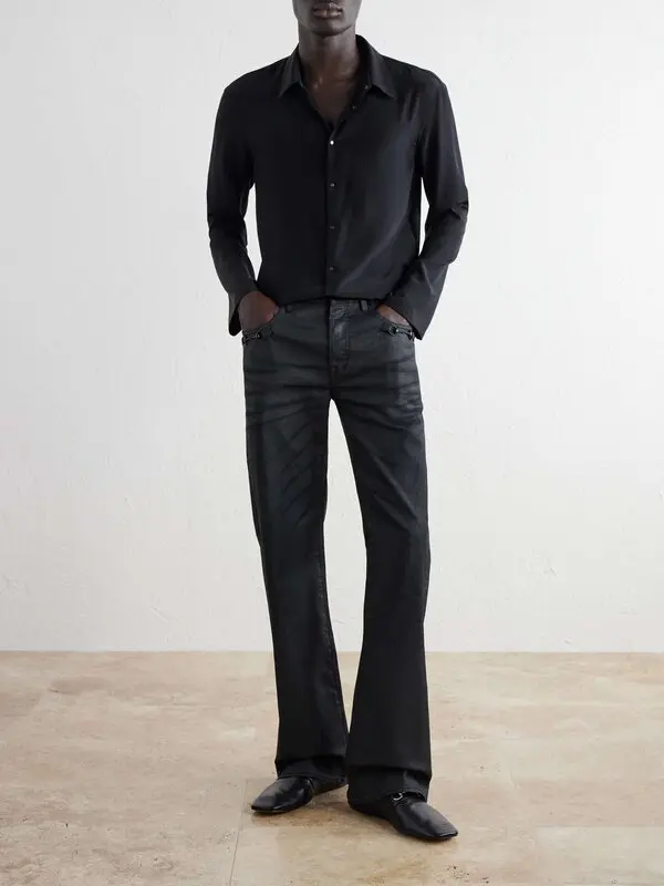 Gucci Cropped Silk-crepe Shirt