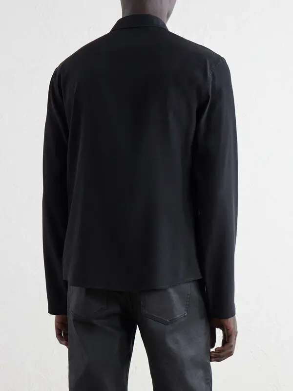 Gucci Cropped Silk-crepe Shirt