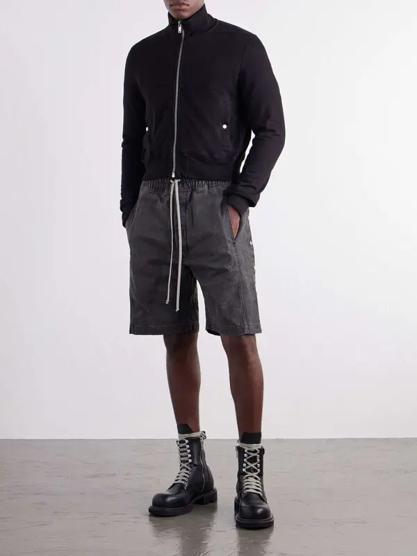 Rick Owens Rev Cotton-jersey Zip-up Sweatshirt