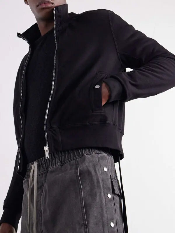 Rick Owens Rev Cotton-jersey Zip-up Sweatshirt