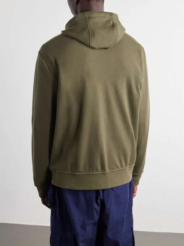 Polo Ralph Lauren Quilted Cotton-blend And Shell Zip-up Hoodie
