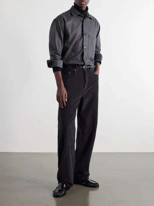 Nn07 Freddy Herringbone Wool-blend Shirt
