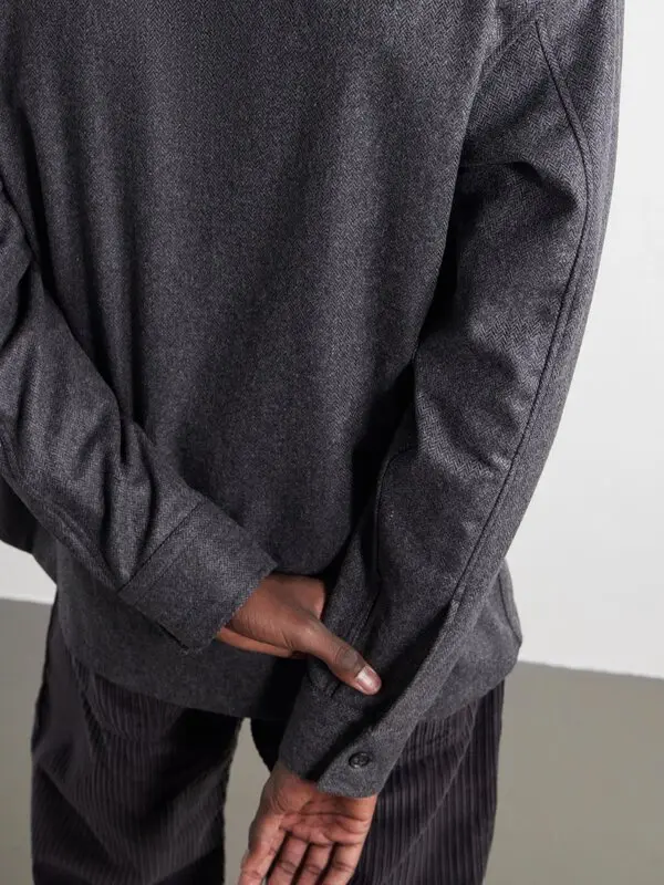 Nn07 Freddy Herringbone Wool-blend Shirt