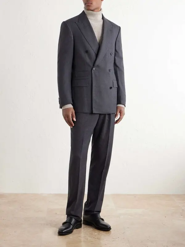 Dunhill Straight-leg Wool And Cashmere-blend Suit Trousers