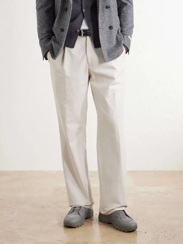 Zegna Triple Stitch™ Monte Leather-trimmed Suede Slip-on Sneakers