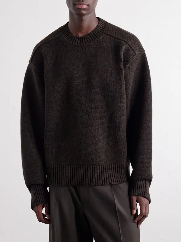 Studio Nicholson Yak And Merino Wool-blend Sweater - Brown