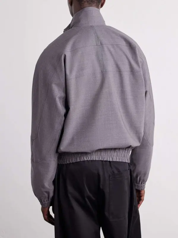 SAGE NATION Fossil Ruched Panelled Twill Blouson Jacket
