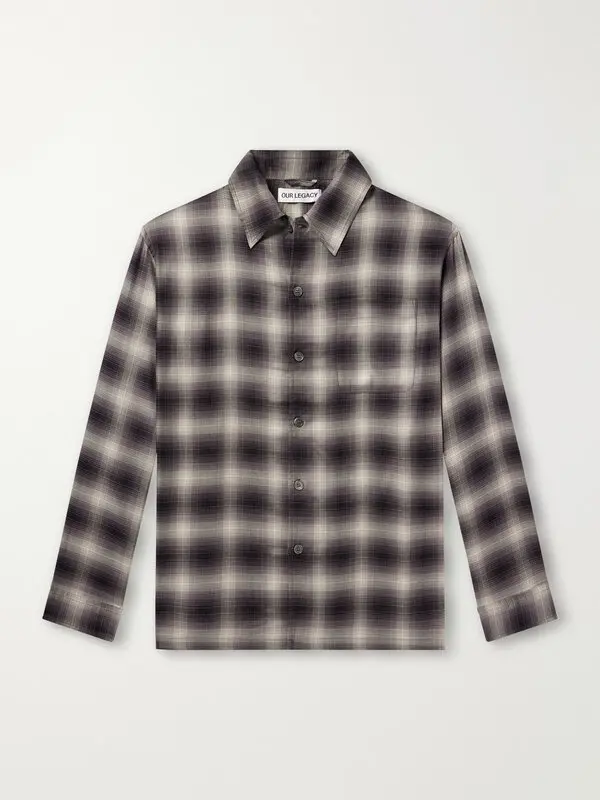 Our Legacy Every Checked Tencel® Twill Shirt - Black