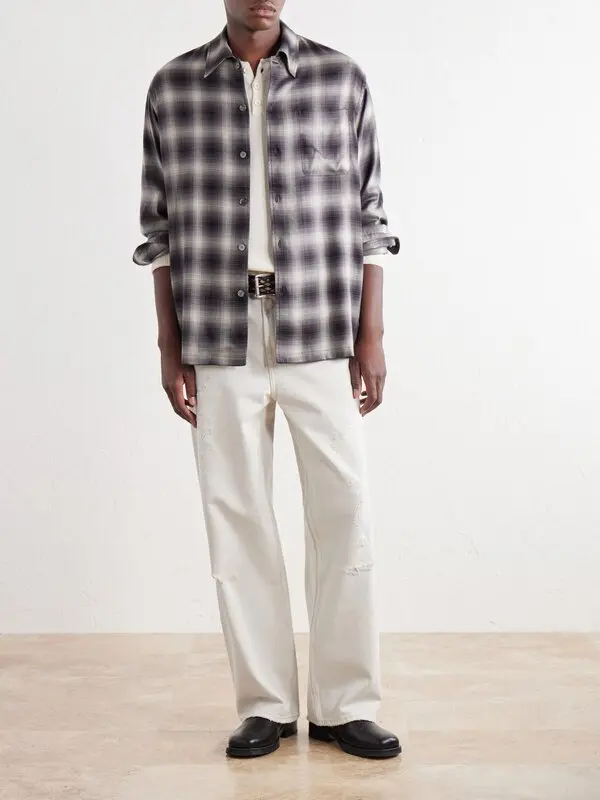 Our Legacy Every Checked Tencel® Twill Shirt - Black