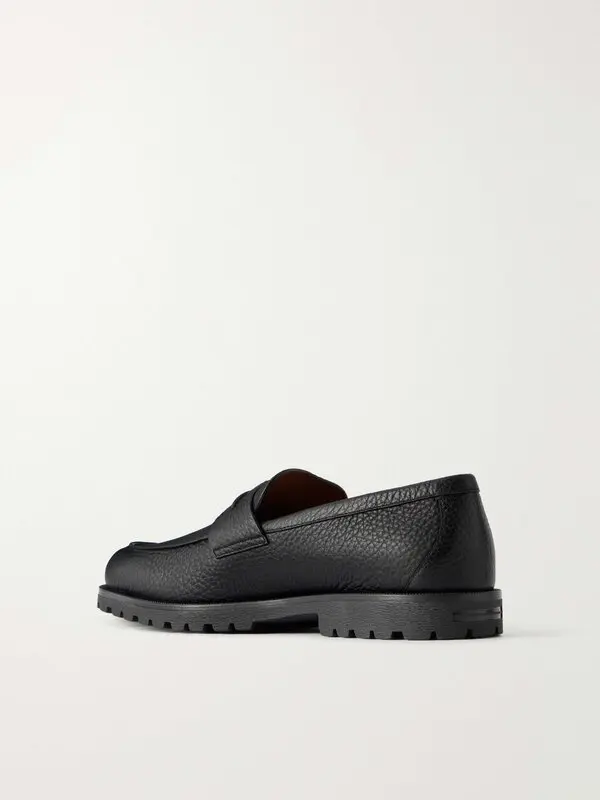 Zegna Full-grain Leather Loafers