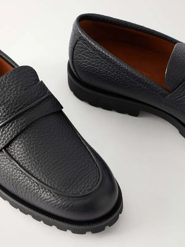 Zegna Full-grain Leather Loafers
