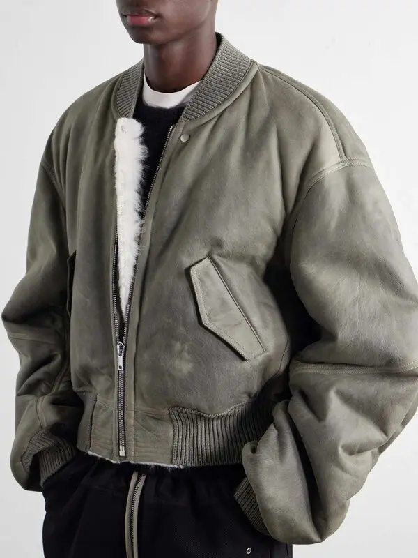 Rick Owens Secchia Shearling Bomber Jacket