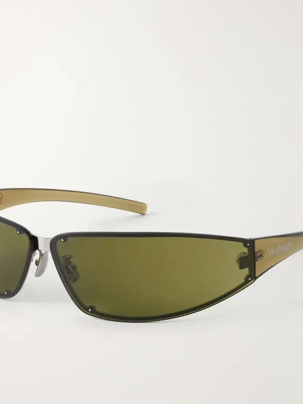 Saint Laurent Sl 963 Round-frame Injected -tone Metal Sunglasses