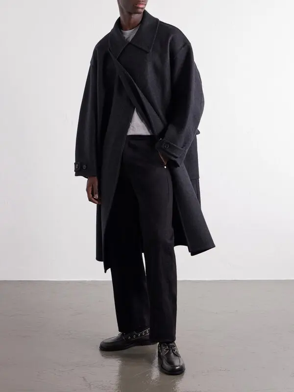 YOKE Double-breasted Wool And Cashmere-blend Felt Coat