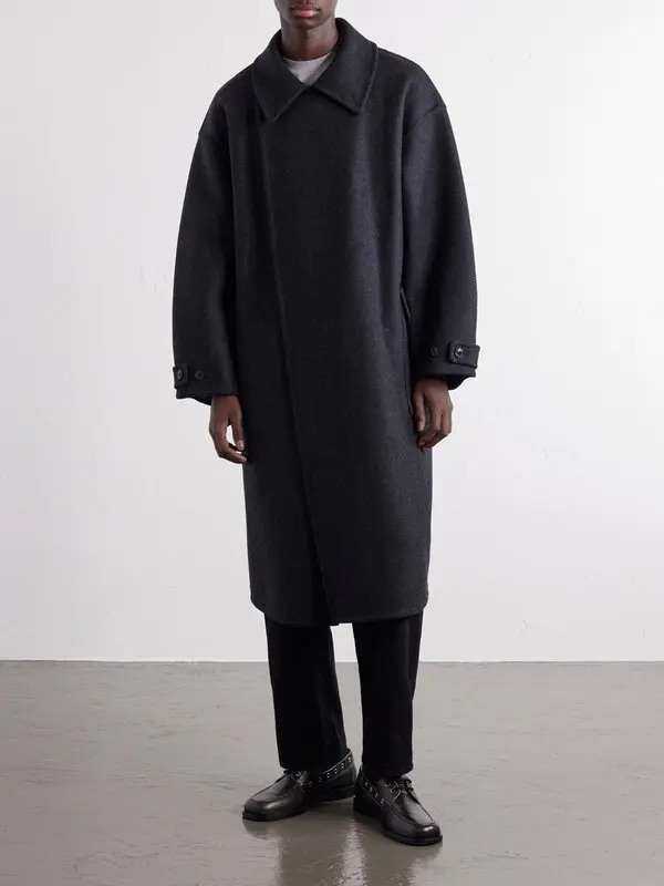YOKE Double-breasted Wool And Cashmere-blend Felt Coat