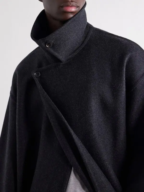 YOKE Double-breasted Wool And Cashmere-blend Felt Coat