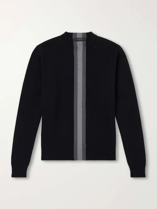Gucci Web-intarsia Wool Sweater