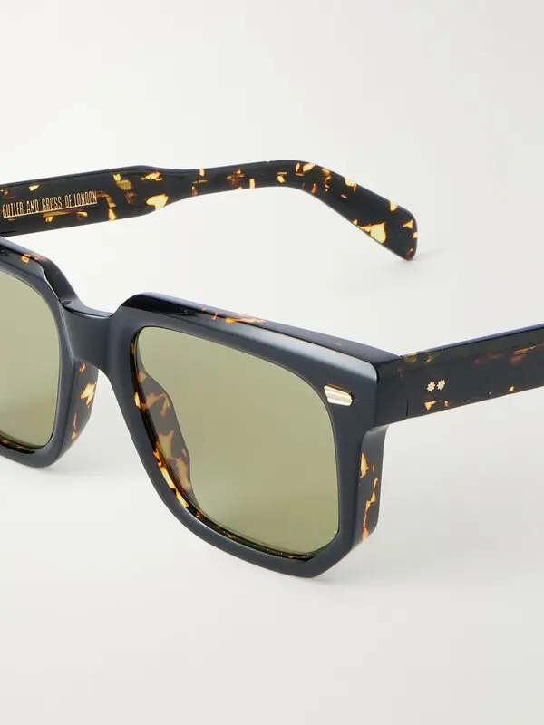 CUTLER AND GROSS 1410 Square-frame Acetate Sunglasses - Tortoiseshell