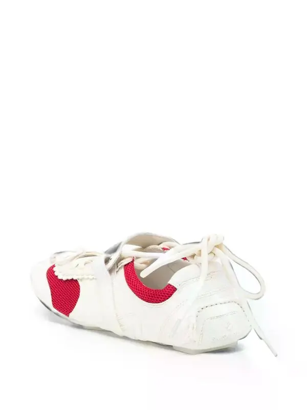 SHUSHU/TONG Scalloped Bow Sneakers - White