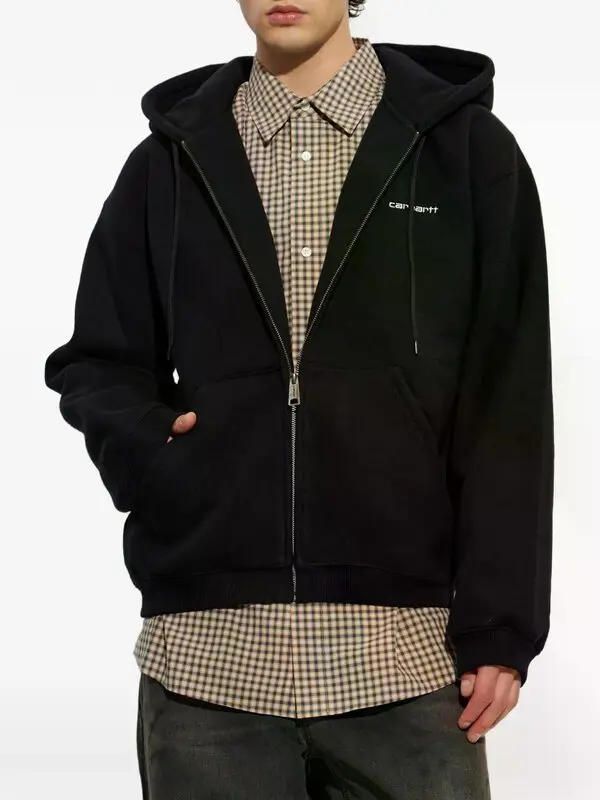 Carhartt Work In Progress Ebbert Logo-embroidered Zip-up Hoodie