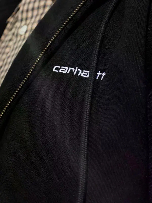 Carhartt Work In Progress Ebbert Logo-embroidered Zip-up Hoodie