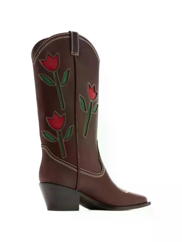 LOEFFLER RANDALL Tulip-appliqué Western Boots