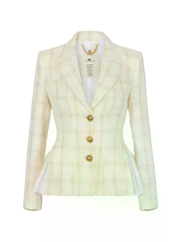 Elisabetta Franchi Tweed Jacket - Neutrals