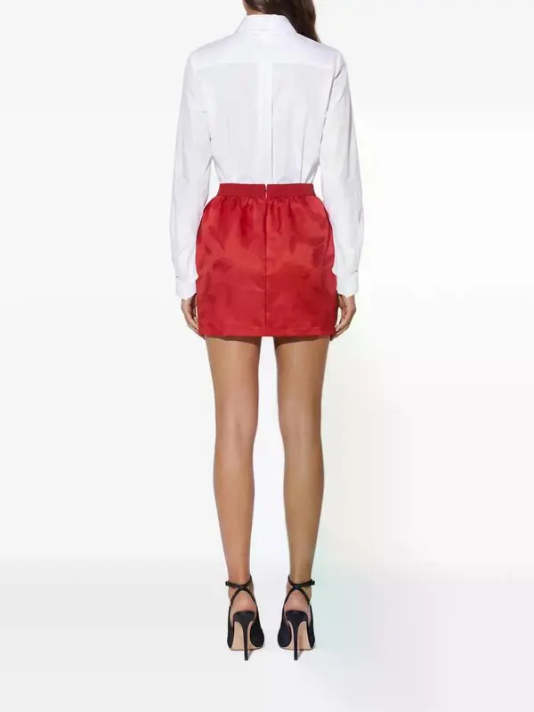 Elisabetta Franchi Cotton Poplin Shirt With Logo Details - White
